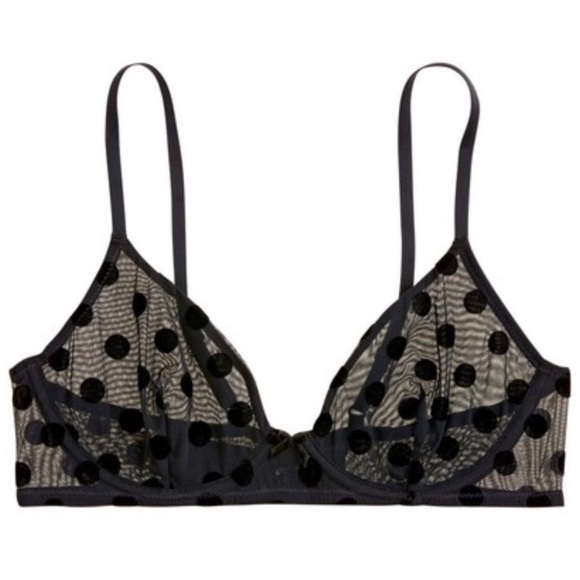 J. Crew | Intimates & Sleepwear | New J Crew Mesh Polka Dot Underwire ...